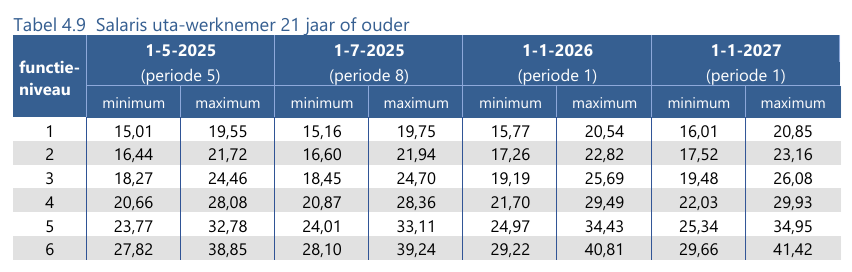 Salarisschalen Bouw en Infra 2025 - FNV
