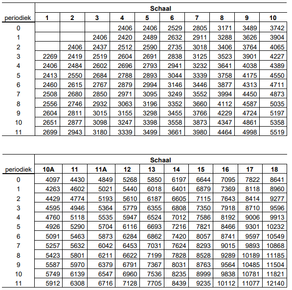 Salarisschalen Gemeenten 2025 - FNV