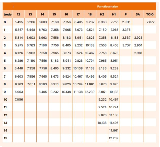 Salarisschalen Universiteiten 2025 - FNV