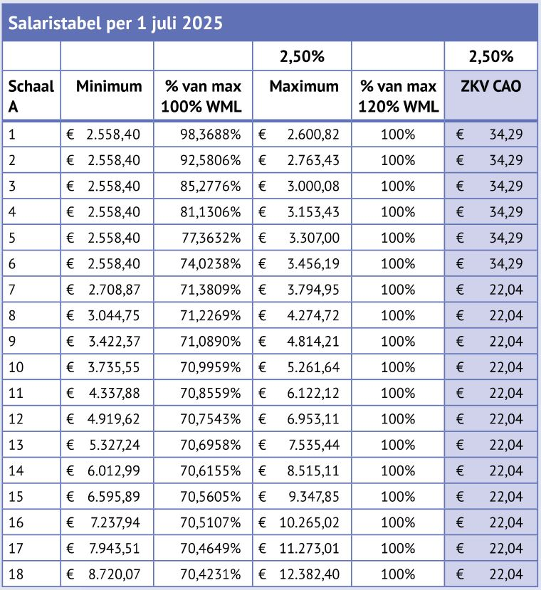 Salarisschalen Provincies 2025 - FNV
