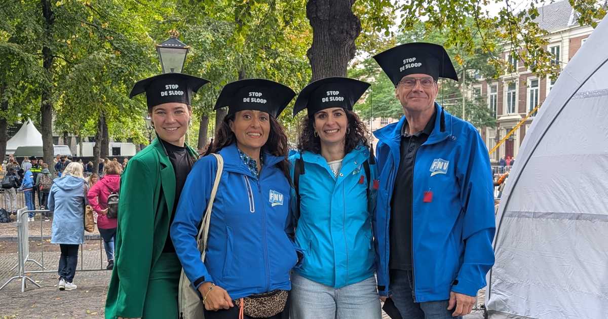 FNV voert ludieke actie op Prinsjesdag: ‘Stop de sloop van het hoger onderwijs’ - FNV