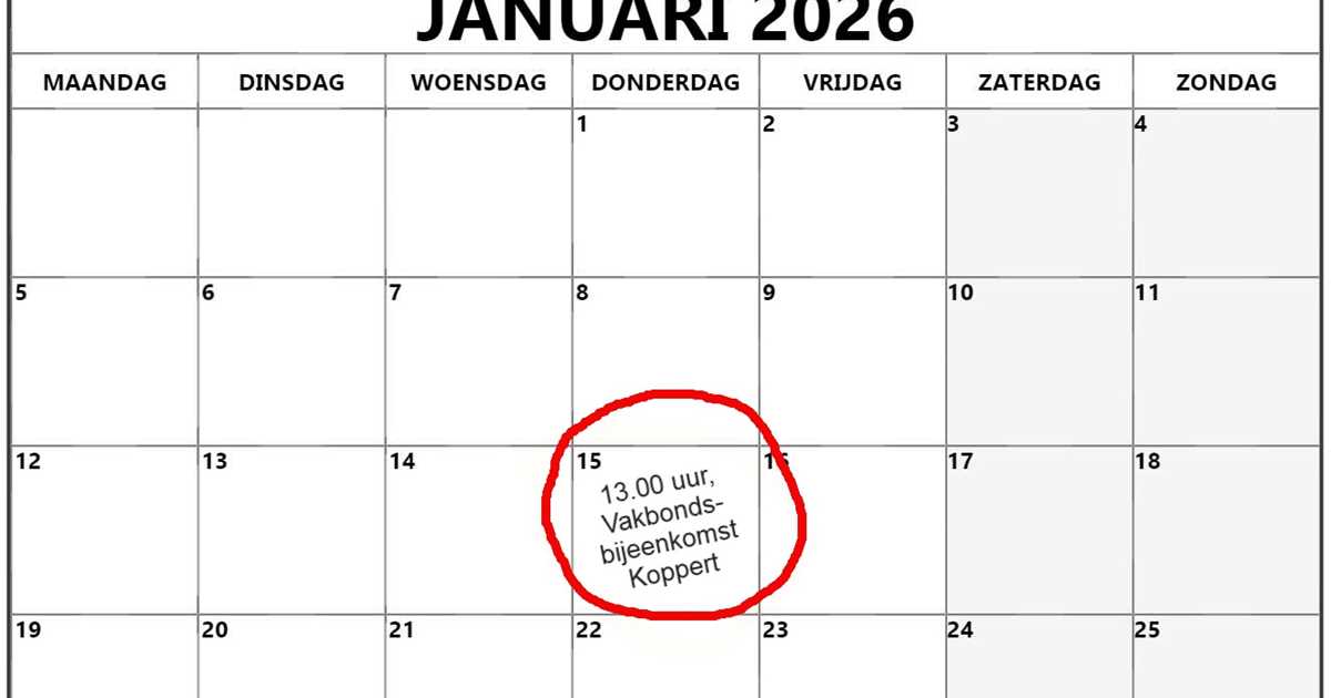 Nieuwe datum vakbondsbijeenkomst Koppert - FNV