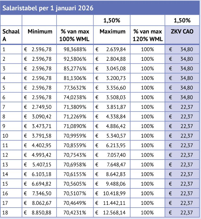 Salarisschalen Provincies 2025 - FNV