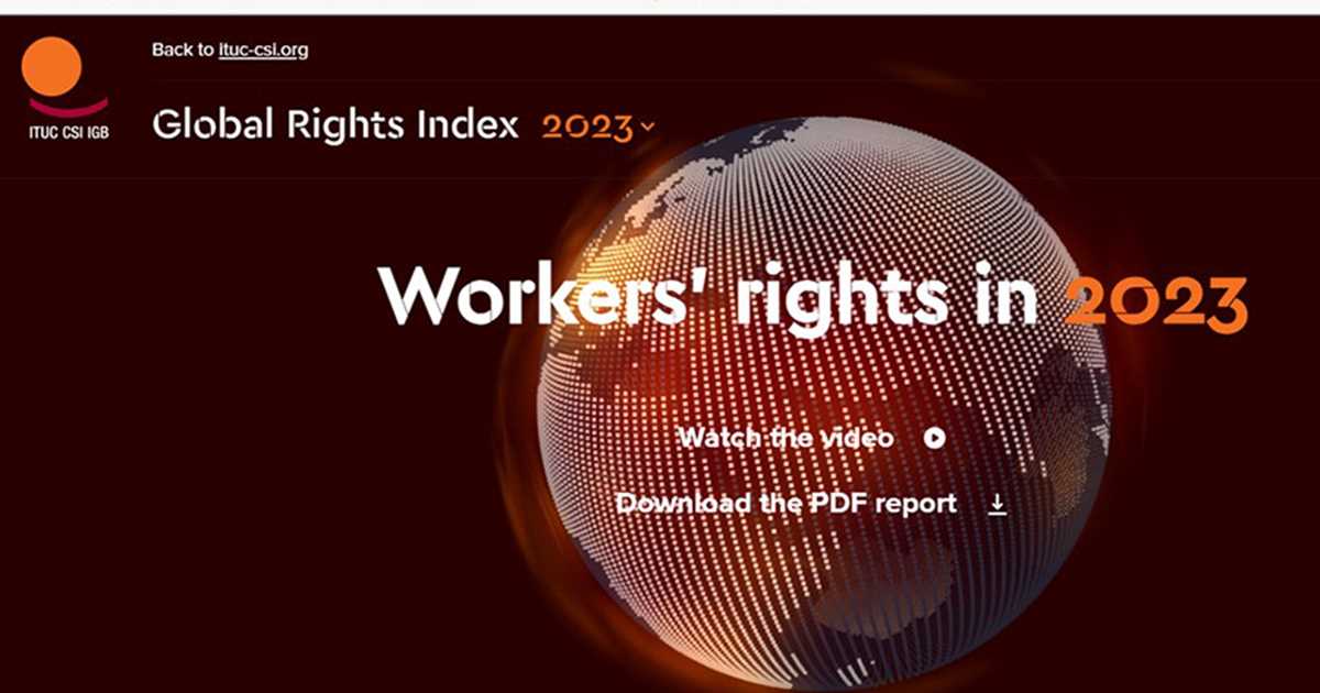 ITUC Global rights index 2023 - FNV