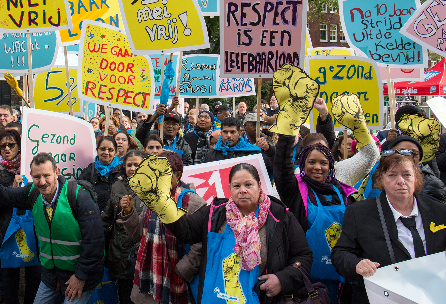 Respect, waardering en 14 euro per uur voor alle schoonmakers - FNV